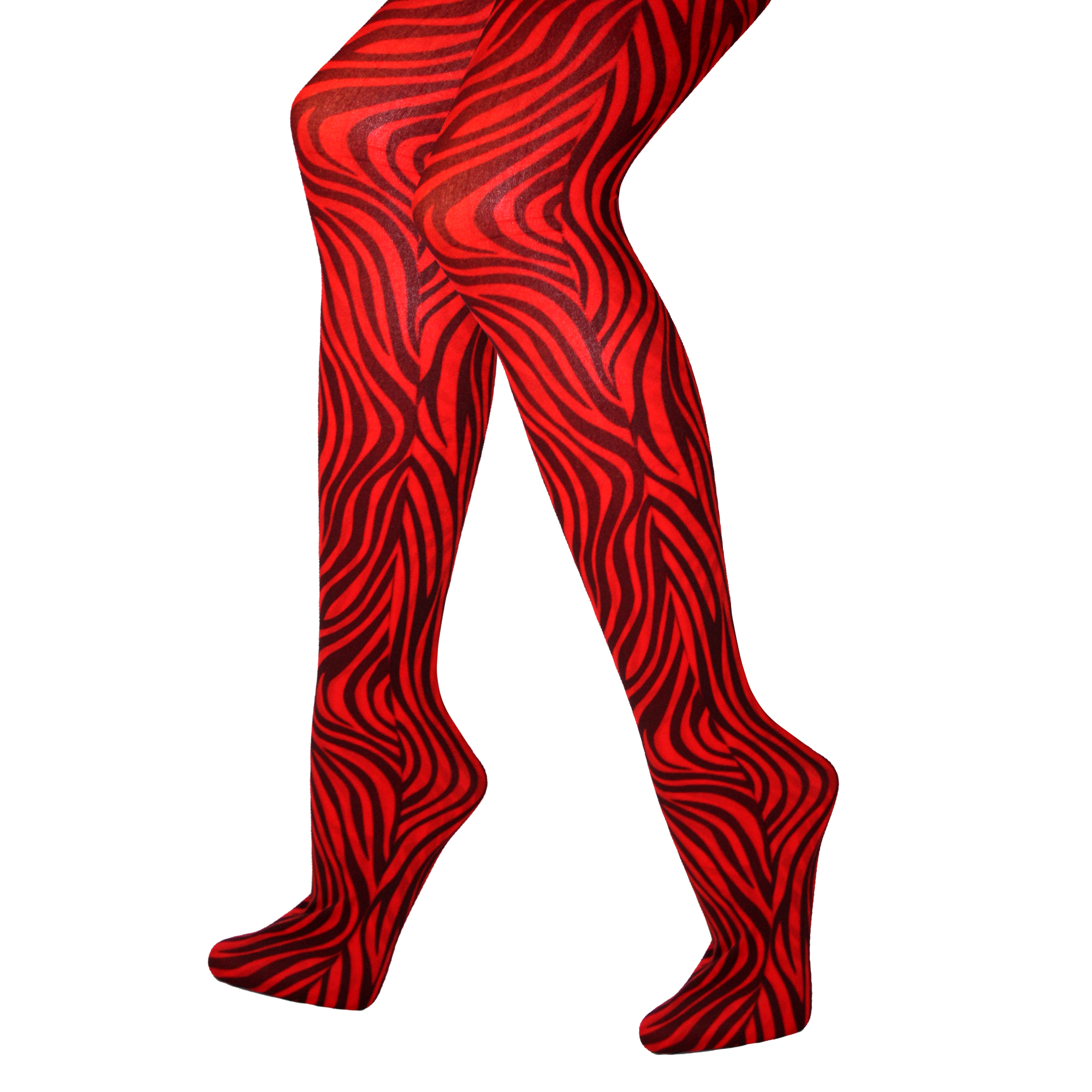 Strumpfhose Zebra Rot | Impact Mailorder
